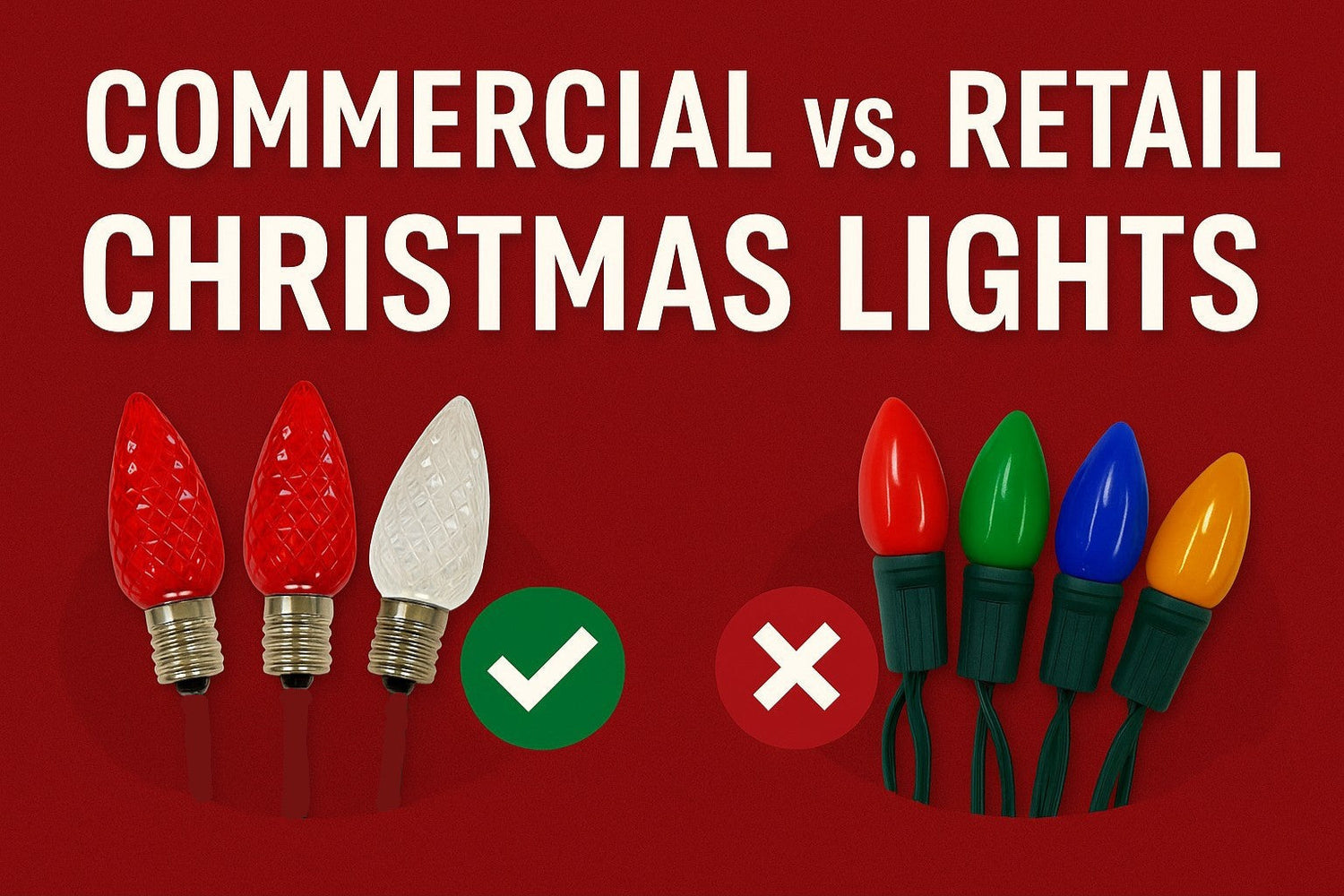 C9 vs C7 Christmas Light Bulbs – What’s the Difference for Installers?