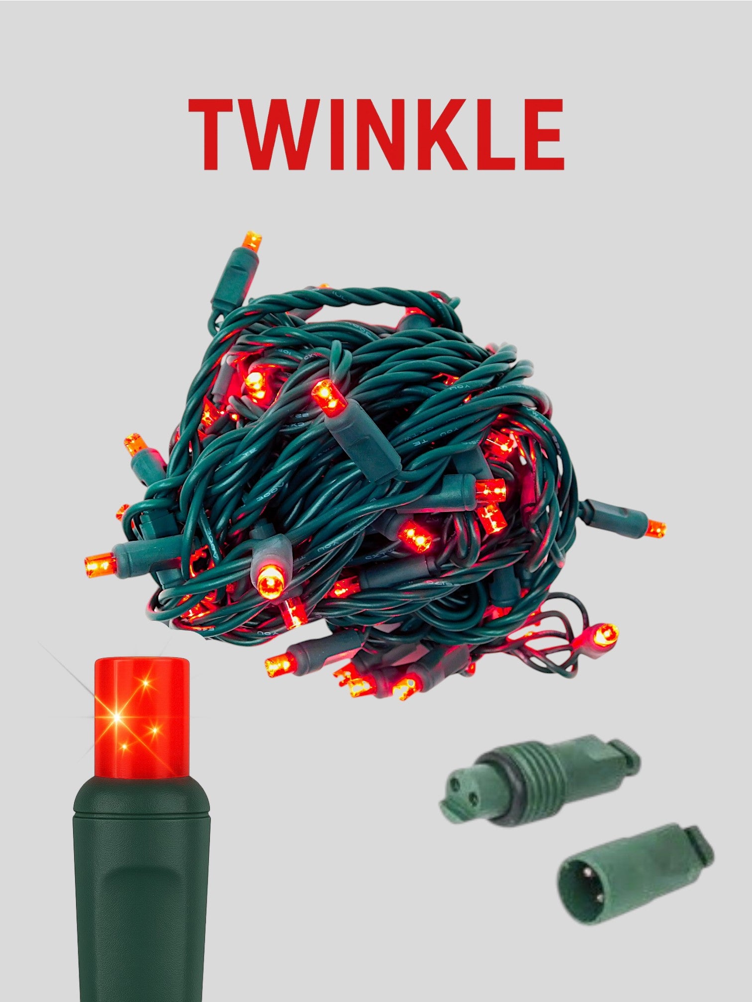 70L 4" Coaxial (Water Tight) Twinkle Mini Christmas Lights