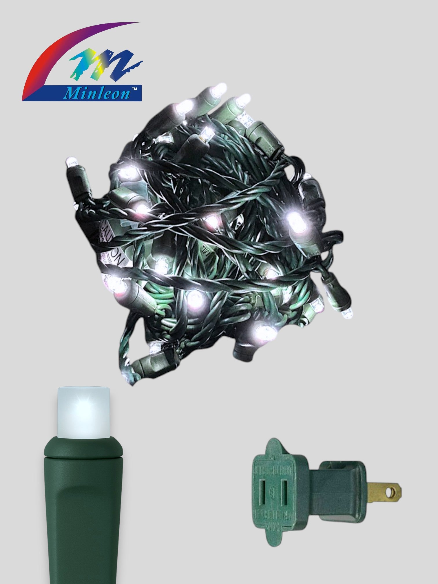 Minleon 50L 6" Spacing Concave LED Mini Lights(Ball)